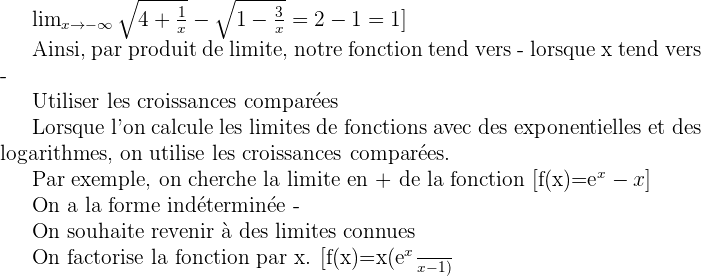 Limites et Formes Indéterminées | Superprof